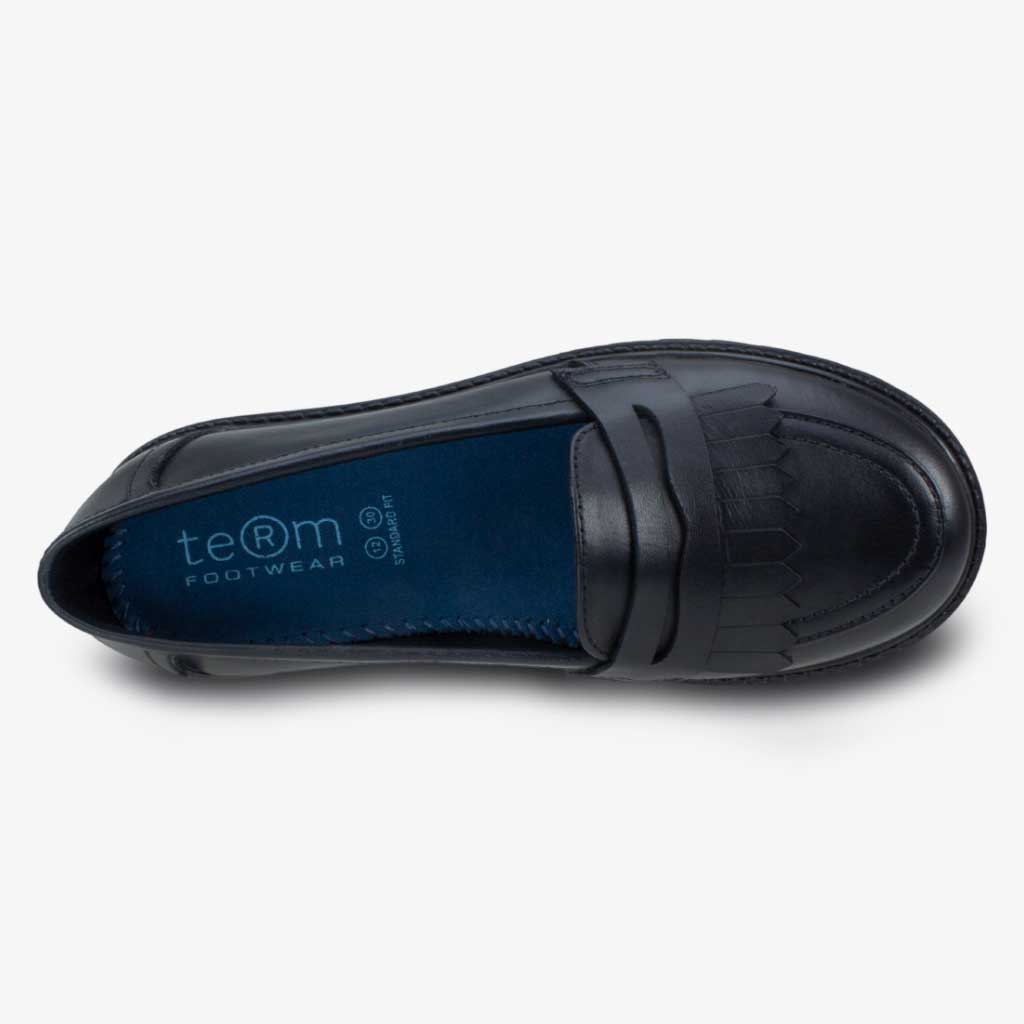 Willow Black Leather Loafer Girls School Shoe – Clifton College